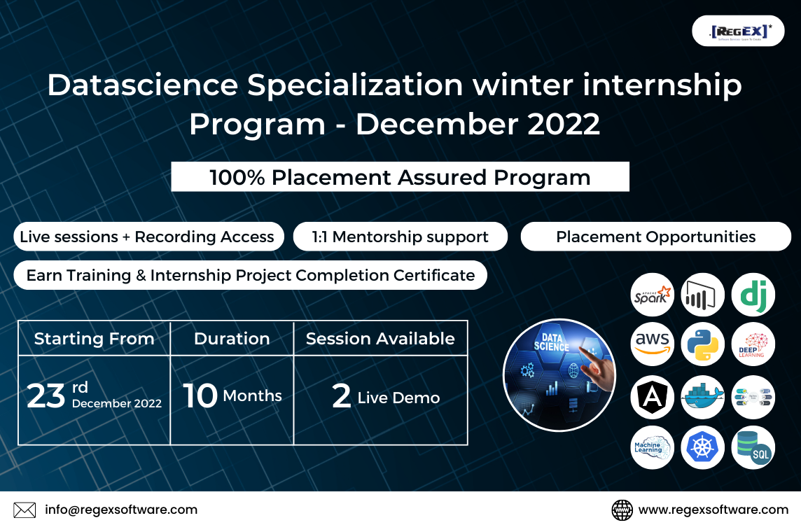 Winter Internship & Training Program - December 2022 - Regex Software