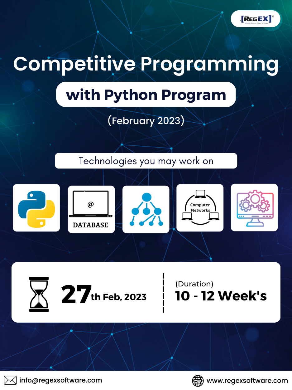 Industrial Internship & Training Program – February 2023 – Regex Software